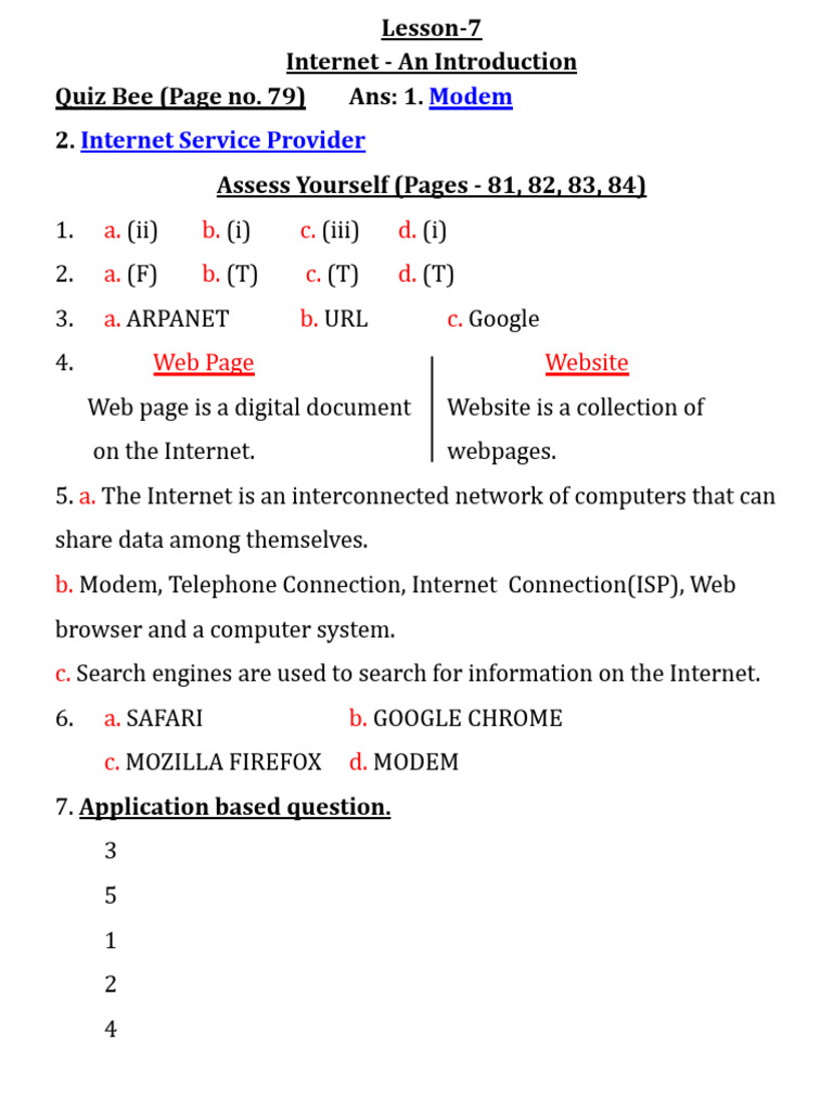 Class 3 - ICT - Lesson-7 Notes | PDF | Technology & Engineering