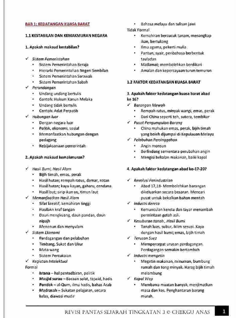 Sej T3 Nota 1-4 | PDF