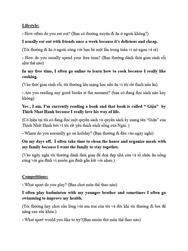 Describe Your Daily Routine | PDF