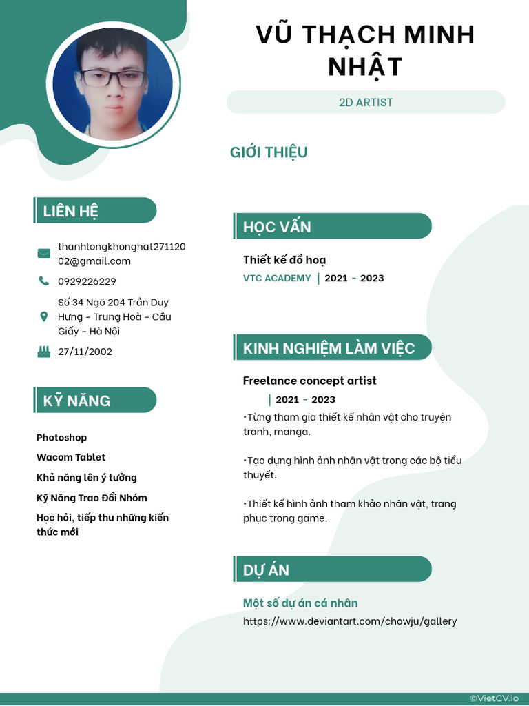 CV 2D Artist 1 | PDF