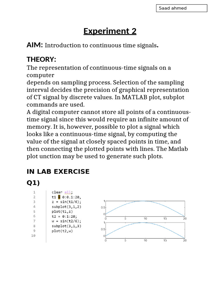 SNS Experiment 2 | PDF