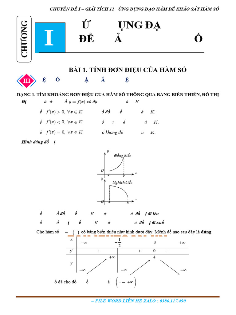 001 - 01 - 03 - GT12 - BAI 1 - DON DIEU - TRẮC NGHIỆM THEO DẠNG - MUC5,6 - DE - TR37 | PDF