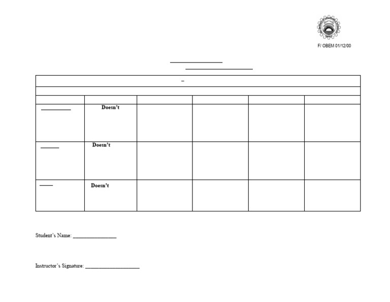 A3 for PLO9 rubric | PDF