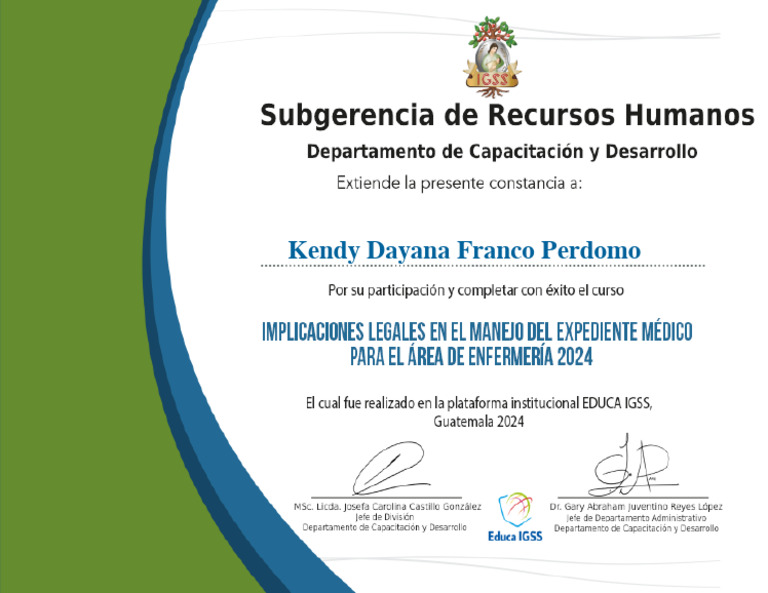 Certificado Por Aprobacin de Curso | PDF