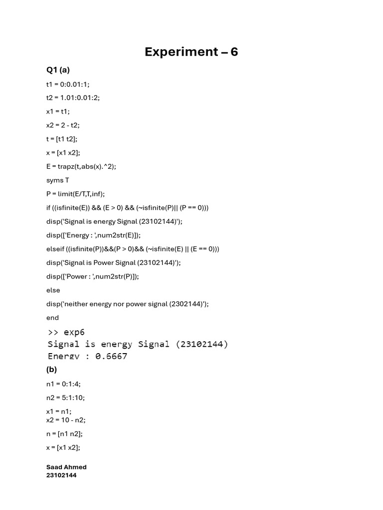 SNS Experiment 6 | PDF
