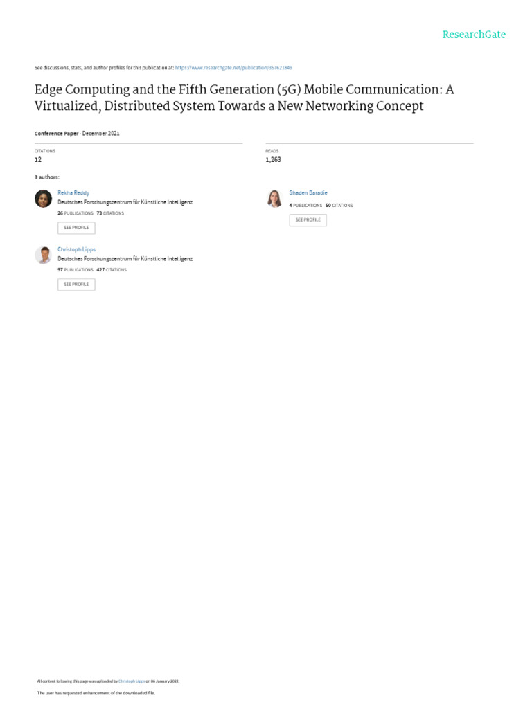Edge Computing and The Fifth Generation (5G) Mobile Communication: A ...