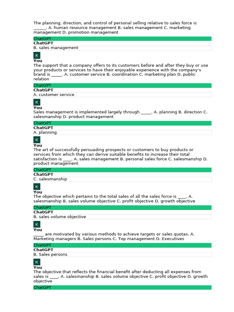 mkt 402 trắc nghiệm | PDF | Sales | Recruitment