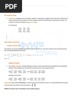Matrices Full Lecture Note | PDF | Matrix (Mathematics) | Determinant