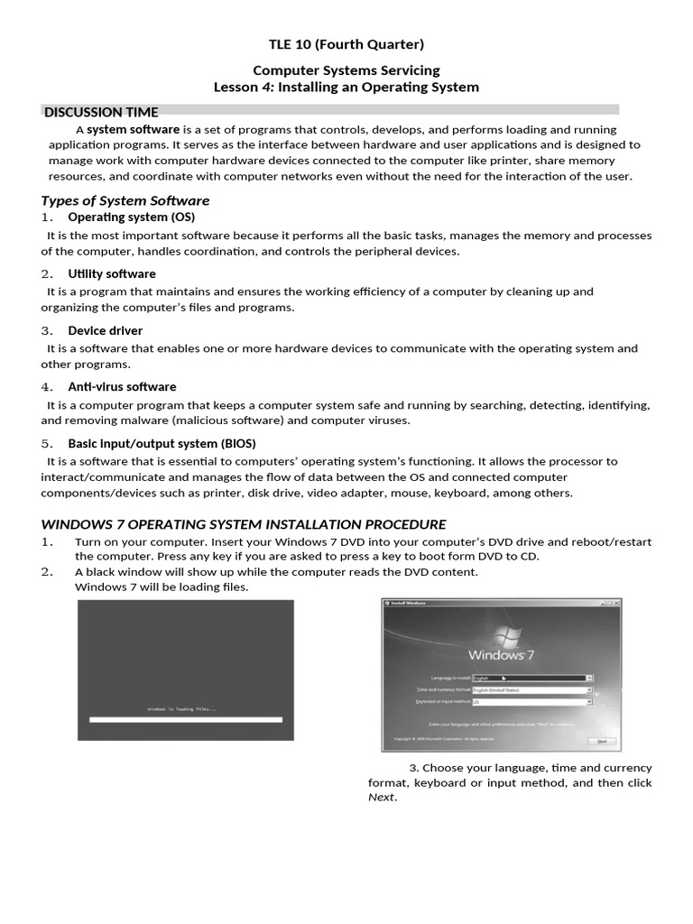 TLE-10-Lesson-4 | PDF | Operating System | Programming