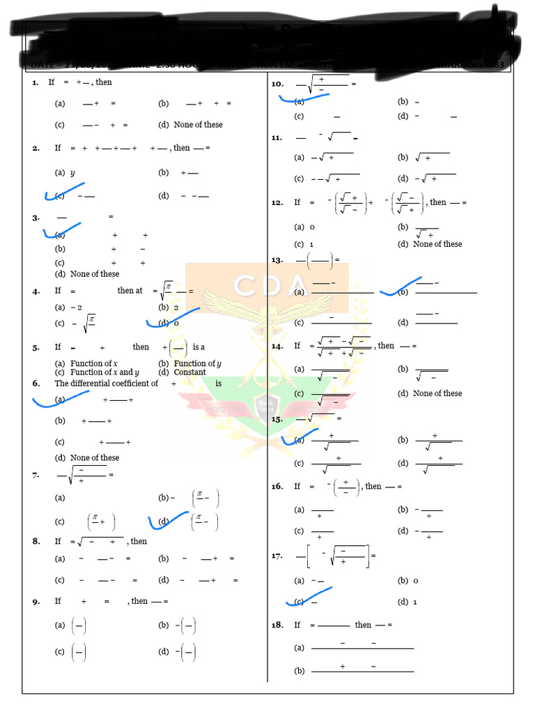 21.08.2022 NDA EM PART 1 | PDF | Tangent | Elementary Mathematics
