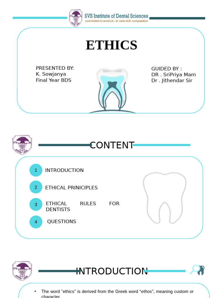 Ethics | PDF | Dentistry | Informed Consent