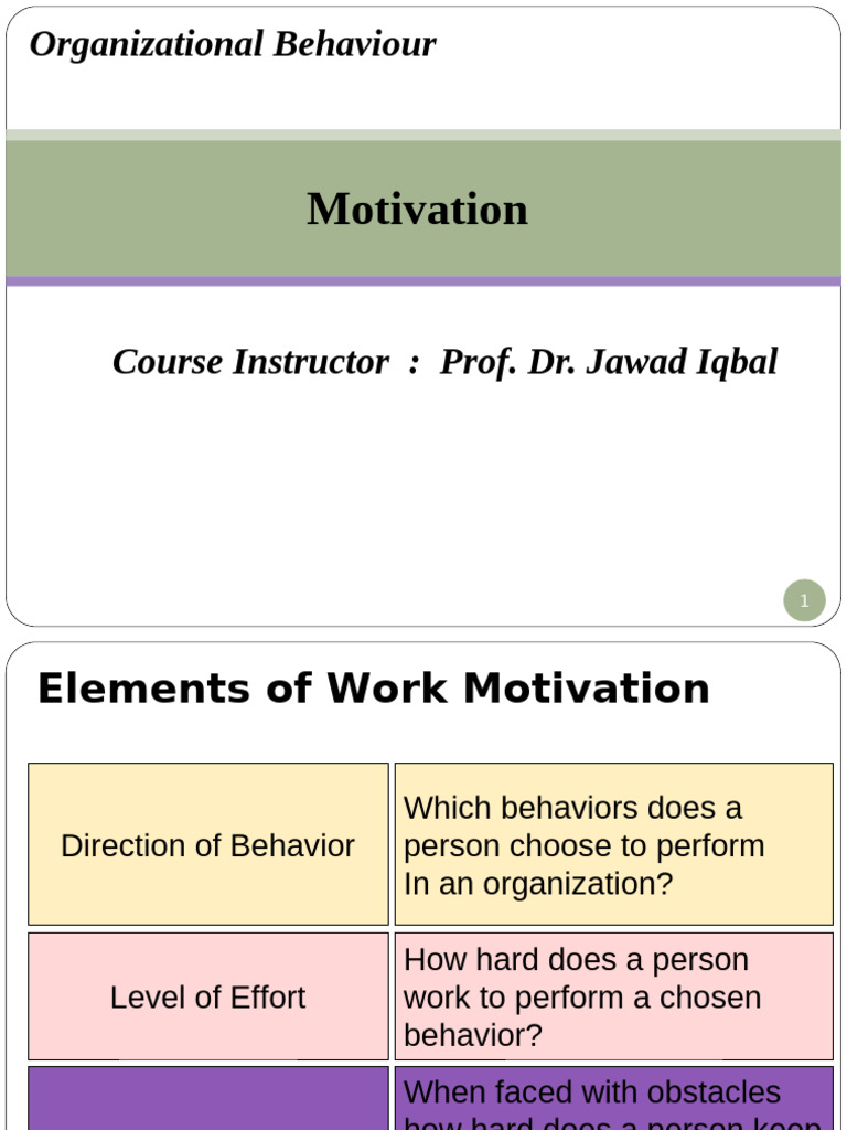 Week 3- Motivation | PDF | Motivational | Motivation