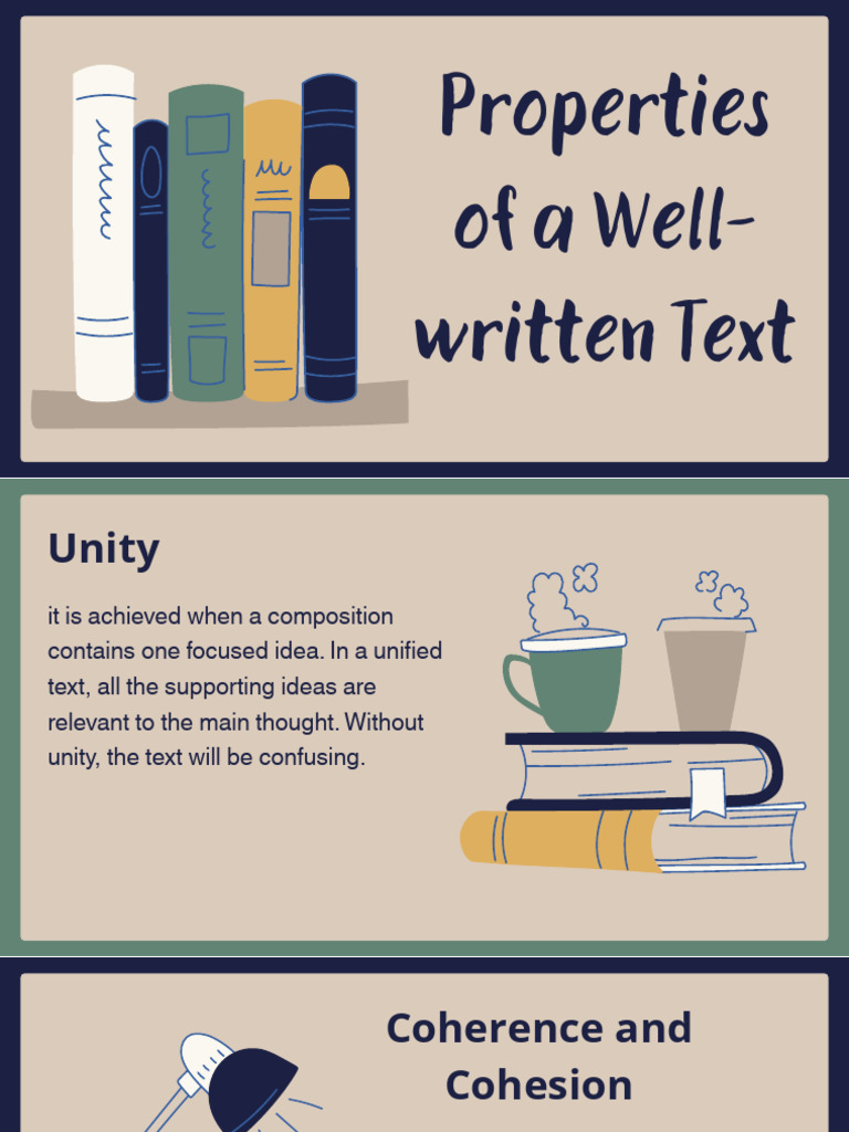 Properties of A Well Written Text | PDF | English Language | Linguistics