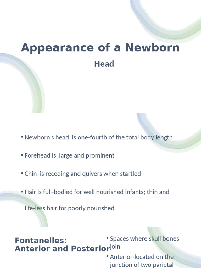 Newborn Head Characteristics and Care | PDF