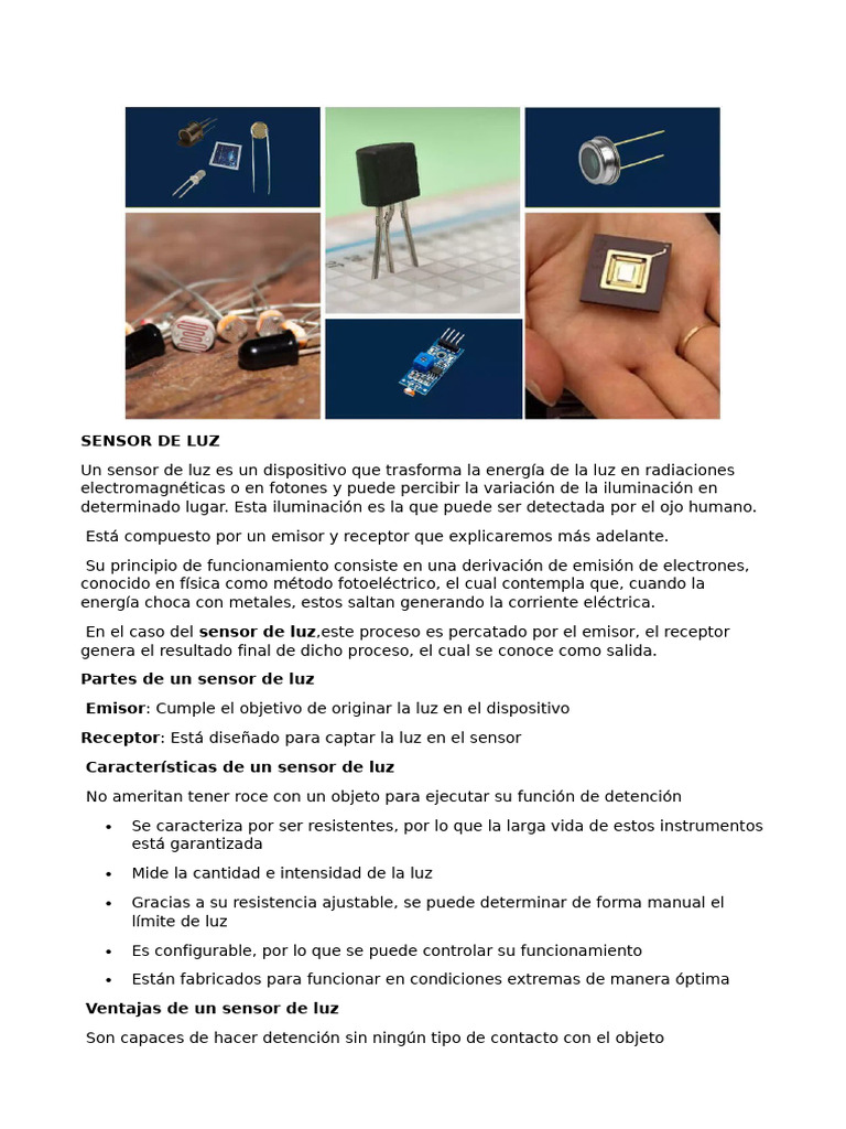 Sensor de Luz | PDF | Ligero | Sensor