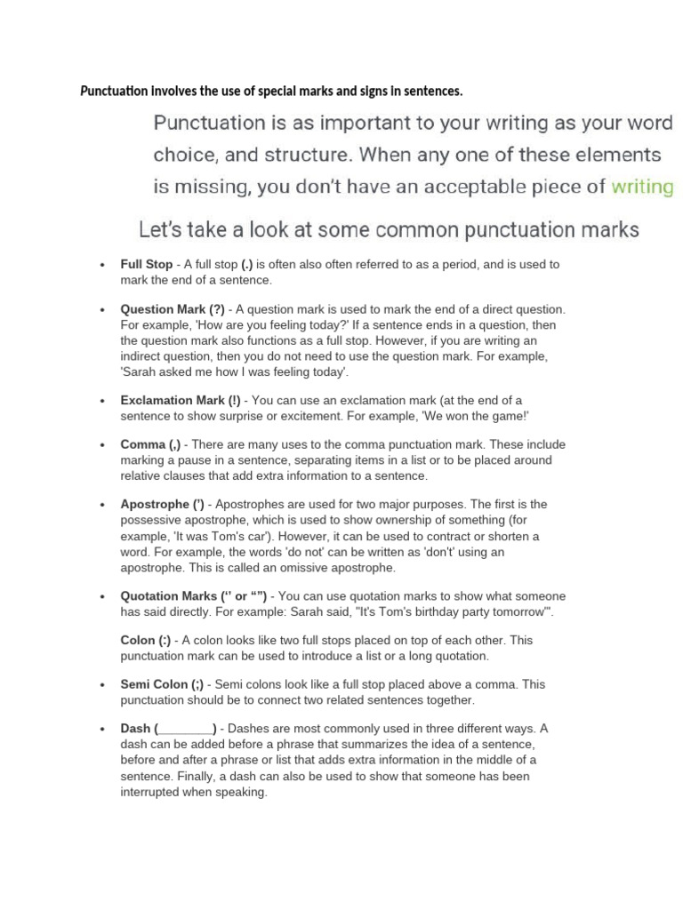 Essential Punctuation Guide | PDF | Punctuation | Comma