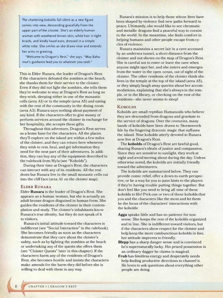 This Is Elder Runara, The Leader of Dragon's Rest | PDF