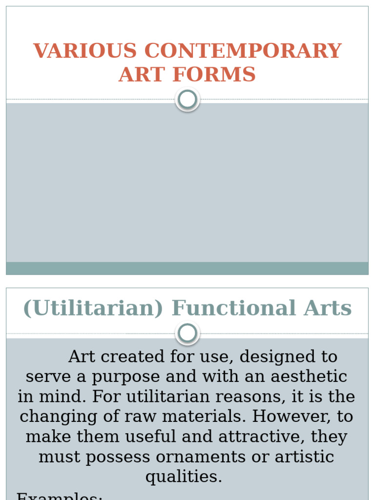 Various Contemporary Art Forms | PDF | Graphics