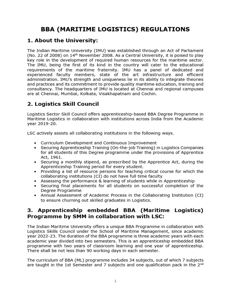 BBA (ML) - Curriculum Structure | PDF | Economics | Organizational Behavior
