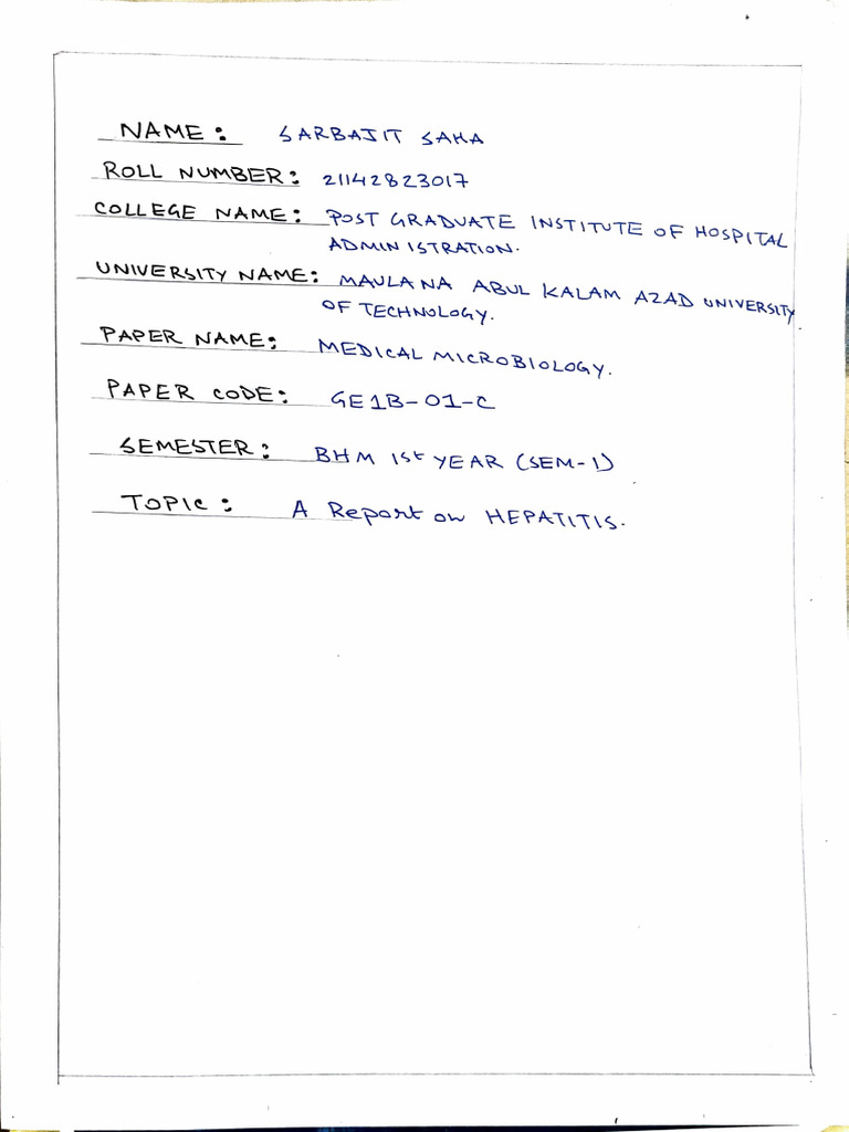Medical Microbiology Assignment For Ca2 (Sarbajit Saha, Roll Number - 21142823017) | PDF | Organ ...