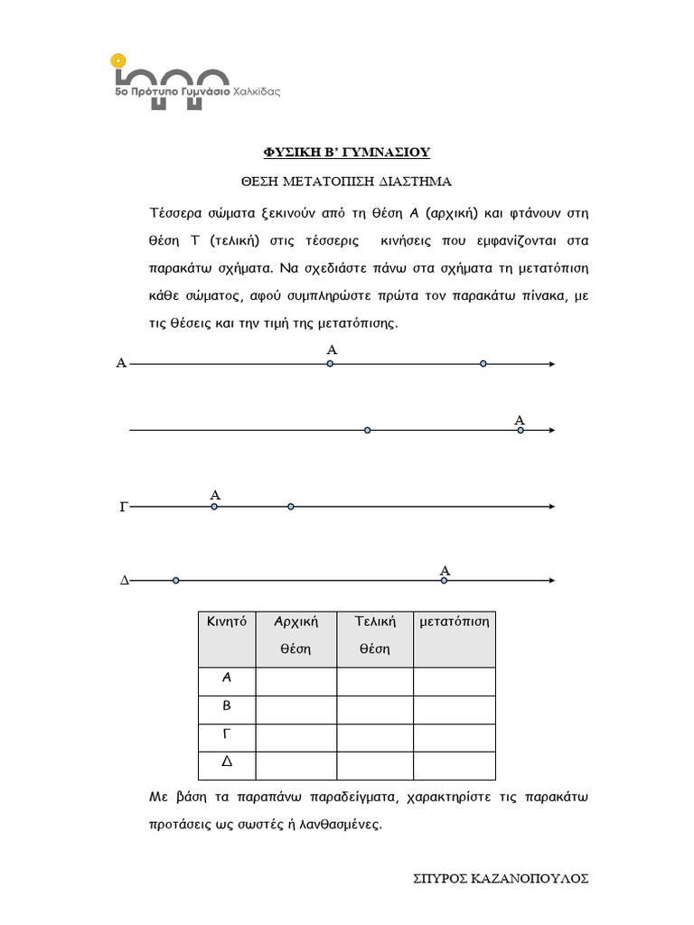 φυλαδιο - μετατοπιση | PDF