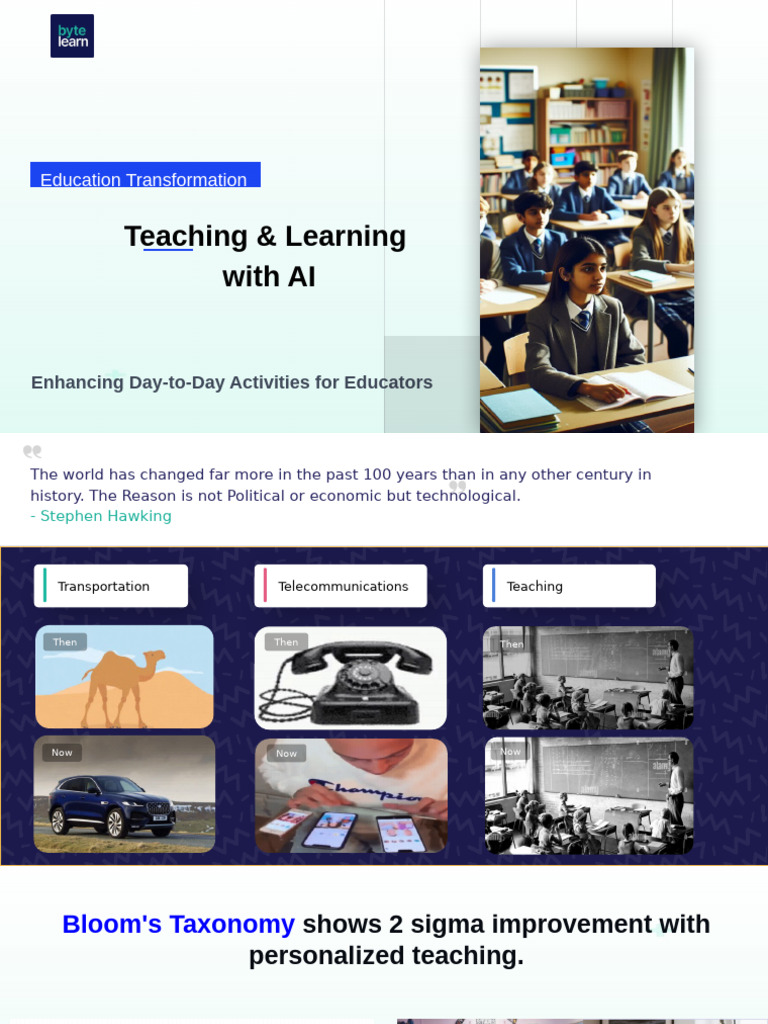 AI-Driven Education Transformation Solutions | PDF | Teachers ...
