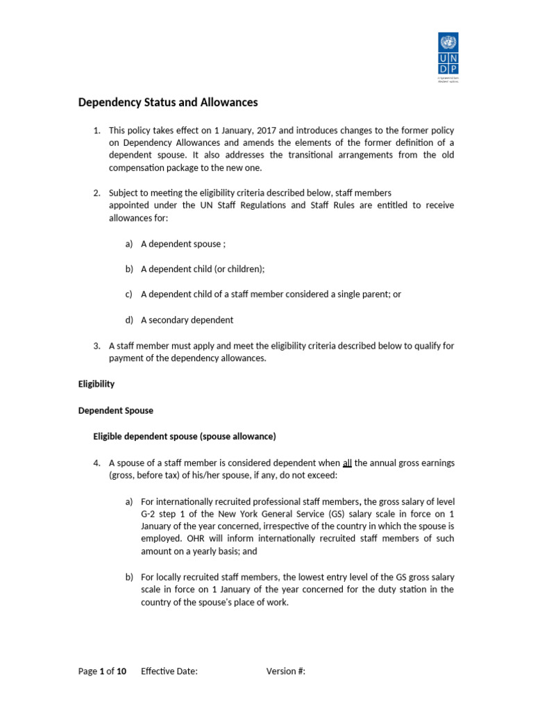 HRM - Allowances and Benefits - Dependency Allowances | PDF | Salary ...