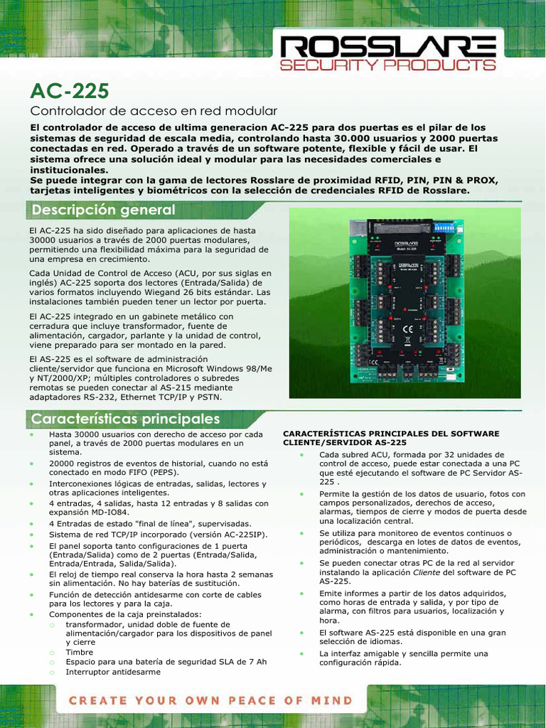 AC-225 Datasheet - V2.0 - SP - 041207 - A4 - Online | PDF | Red de ...