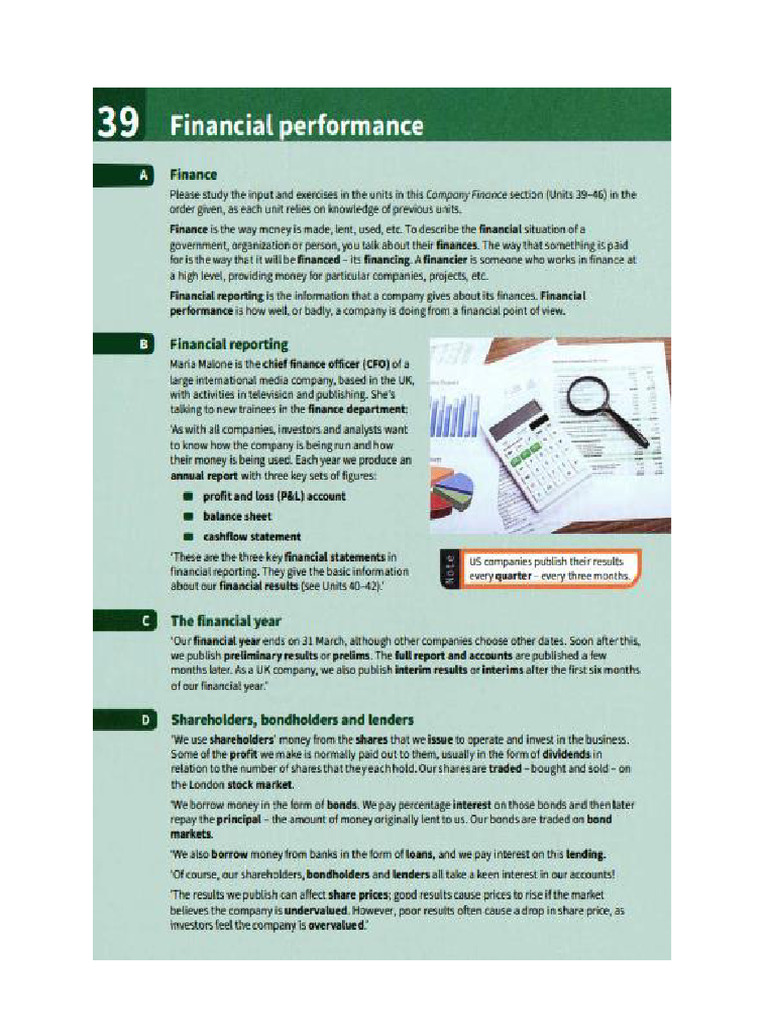 Chapter 1 Financial Performance | PDF