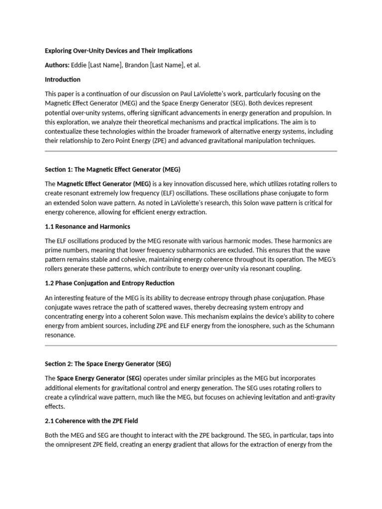 Exploring Over-Unity Devices and Their Implications | PDF | Resonance ...