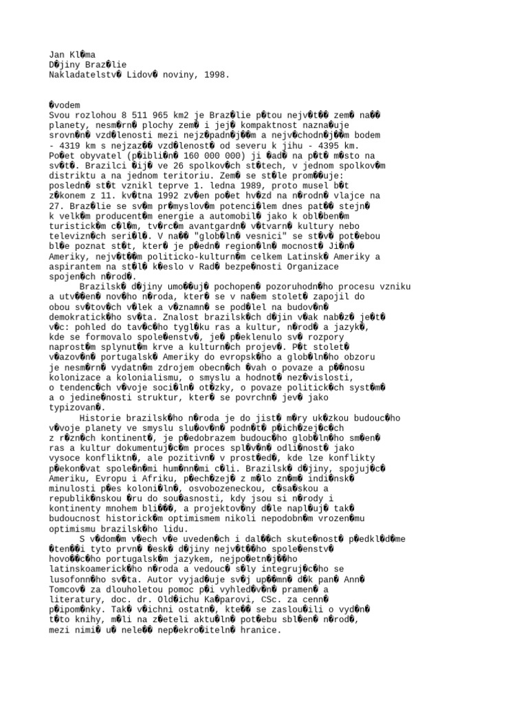 Klima, Jan - Dejiny Brazilie | PDF