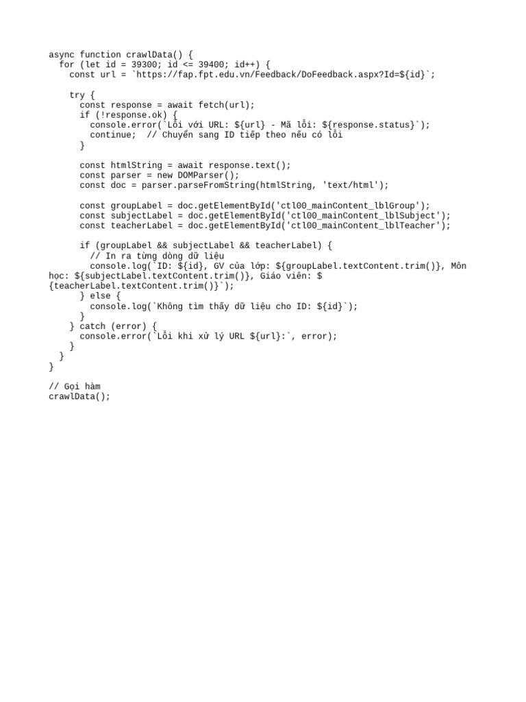 Async Function Crawldata ( | PDF