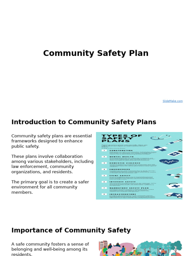 Community Safety Plan | PDF | Emergency Management | Community