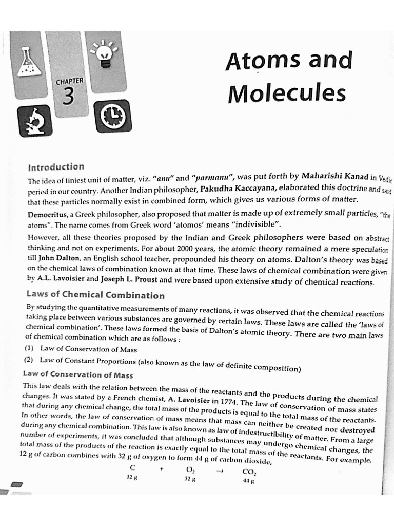 Atoms & Molecule Notes | PDF