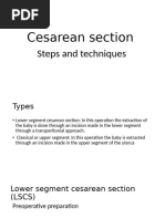 LSCS Procedure: Steps and Types | PDF | Caesarean Section | Uterus