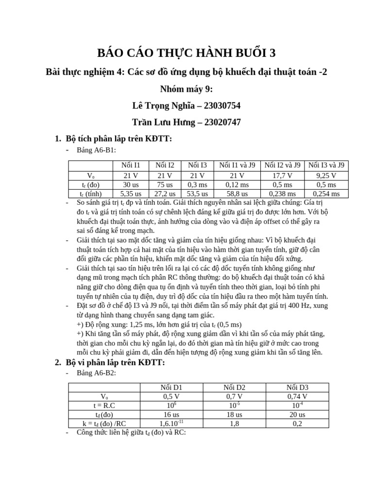 Báo Cáo TH C Hành Bu I 3 | PDF