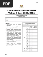 Upsa Maths Tahun 6 2025 | PDF