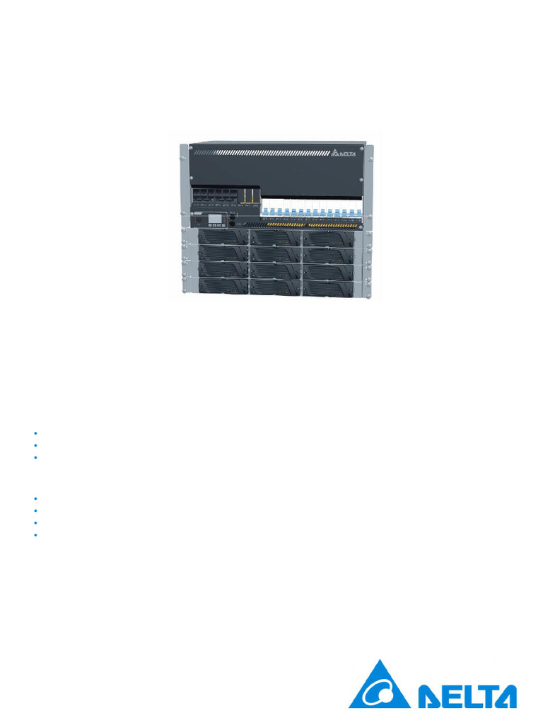 Delta CellD 600 Power System Overview | PDF | Rectifier | Alternating ...