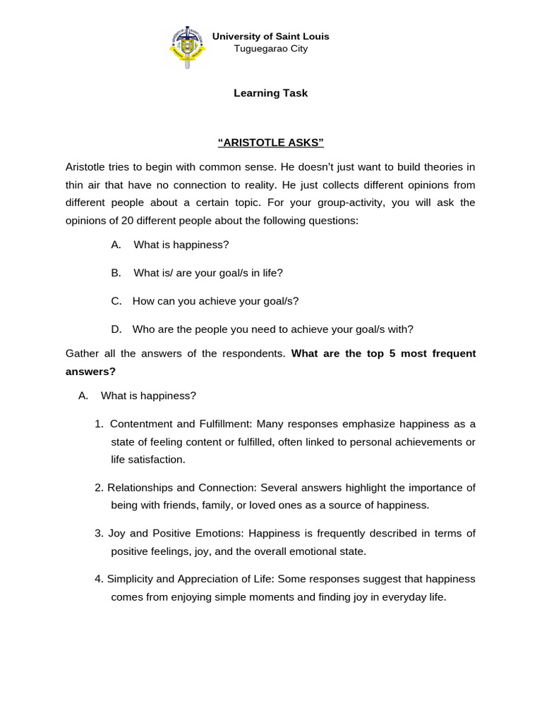 Midterm-Learning Task 1 (Lappay, Miguel, Ignacio) | PDF | Happiness | Psychological Resilience