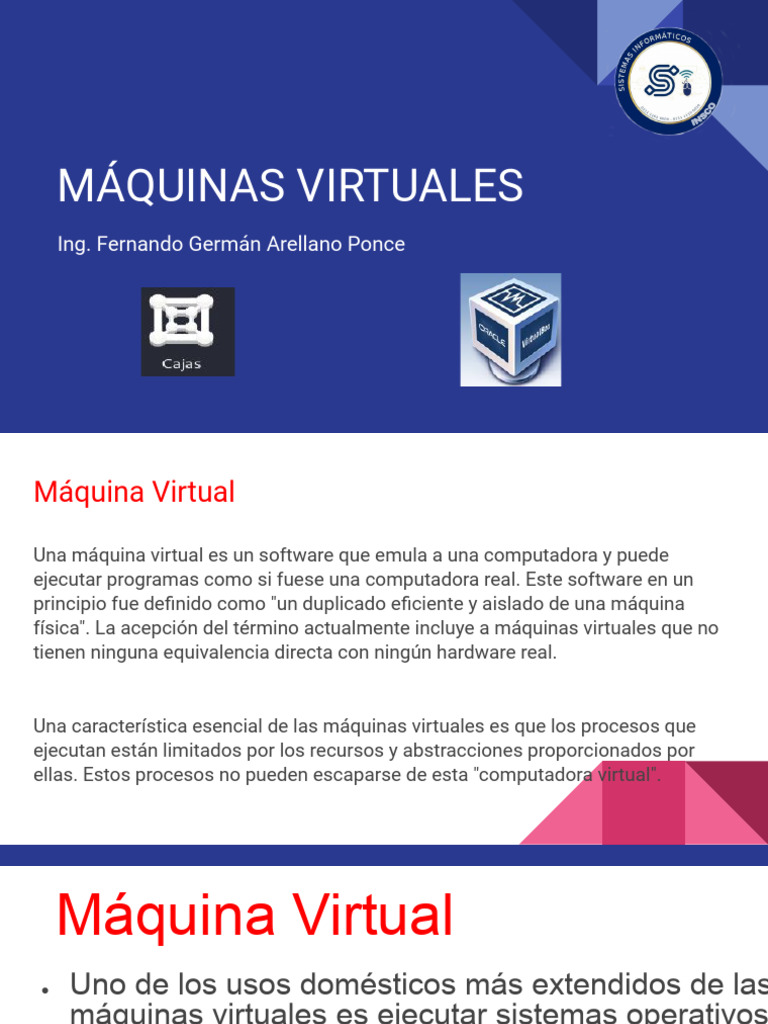 MÁquinas Virtuales Pdf Máquina Virtual V Mware 