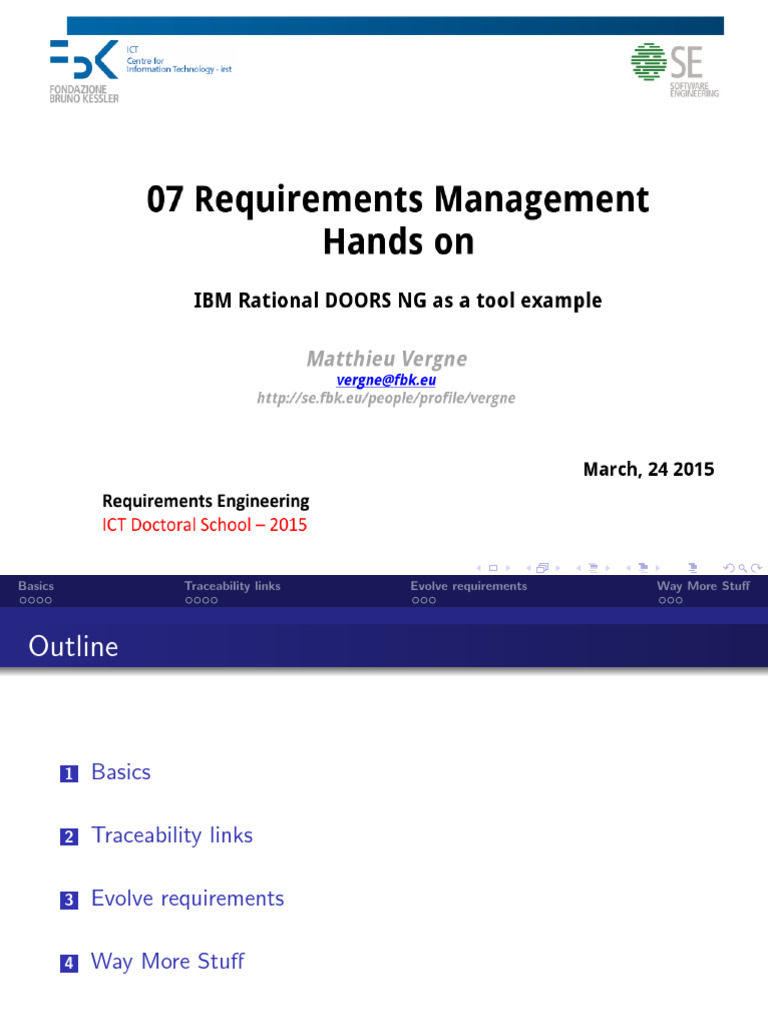 Requirements Management - HandsOn | PDF | Computing | Software