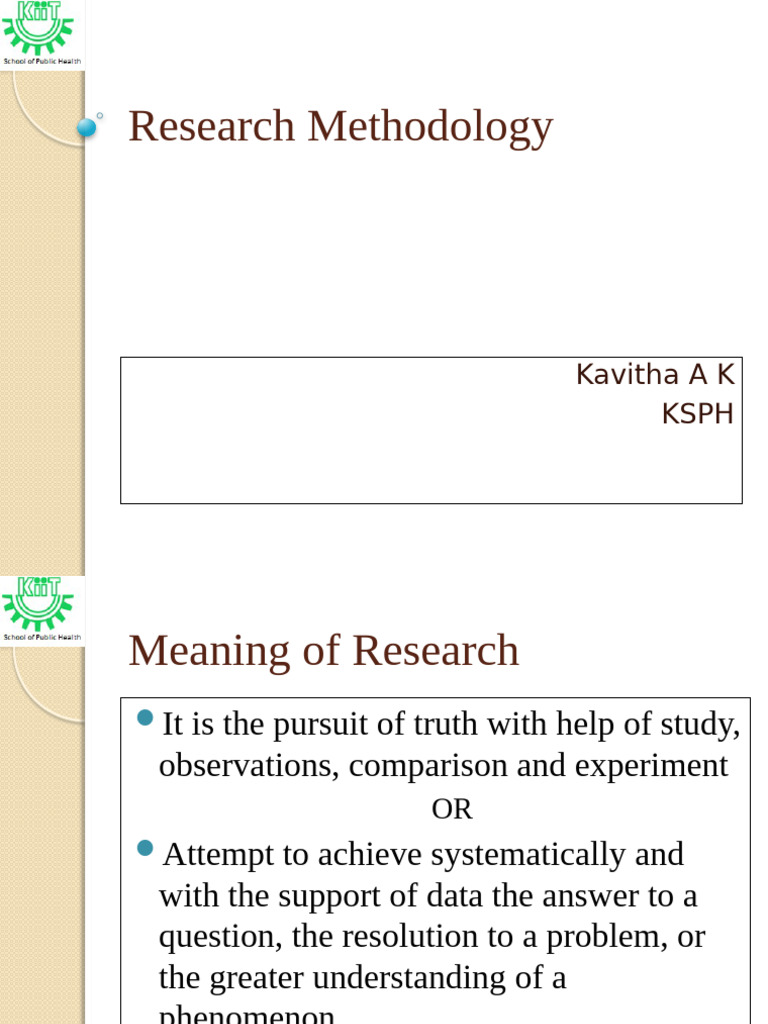 Lecture 1 - Introduction To Research Methodology | PDF | Qualitative ...