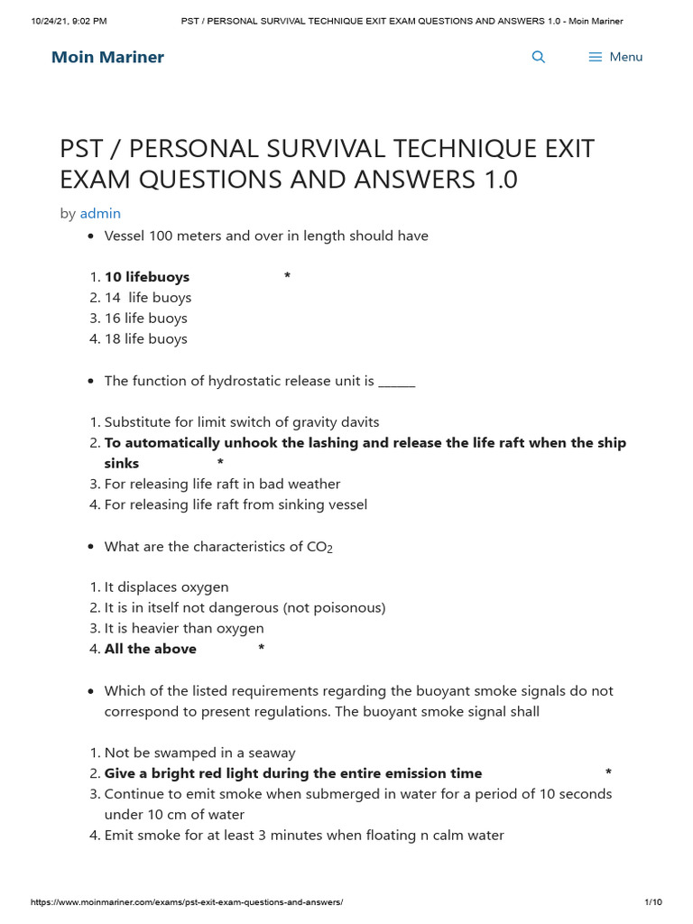 PST Combined | PDF | Water Transport | Watercraft