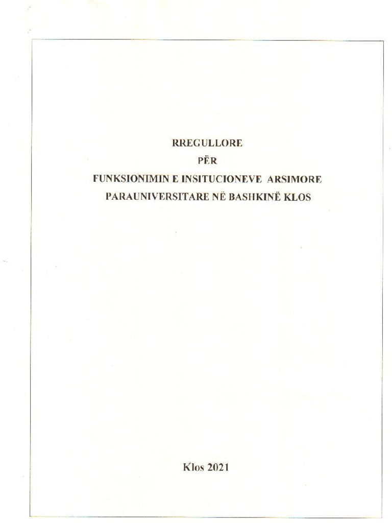 Rregullore e Kopshteve | PDF