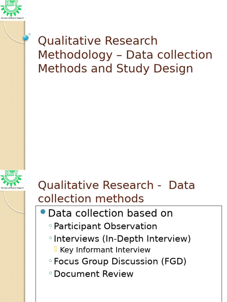 Lecture 6 - Qualitative Research Methodology-Data Collection Methods | PDF | Focus Group ...