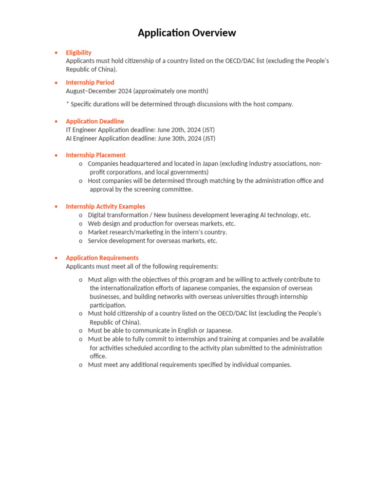 METI Internship Program | PDF | Internship | Job Hunting