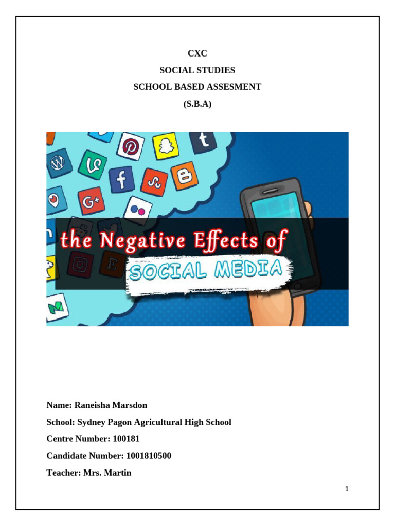 Social Studies Sba 2020 | PDF | Questionnaire