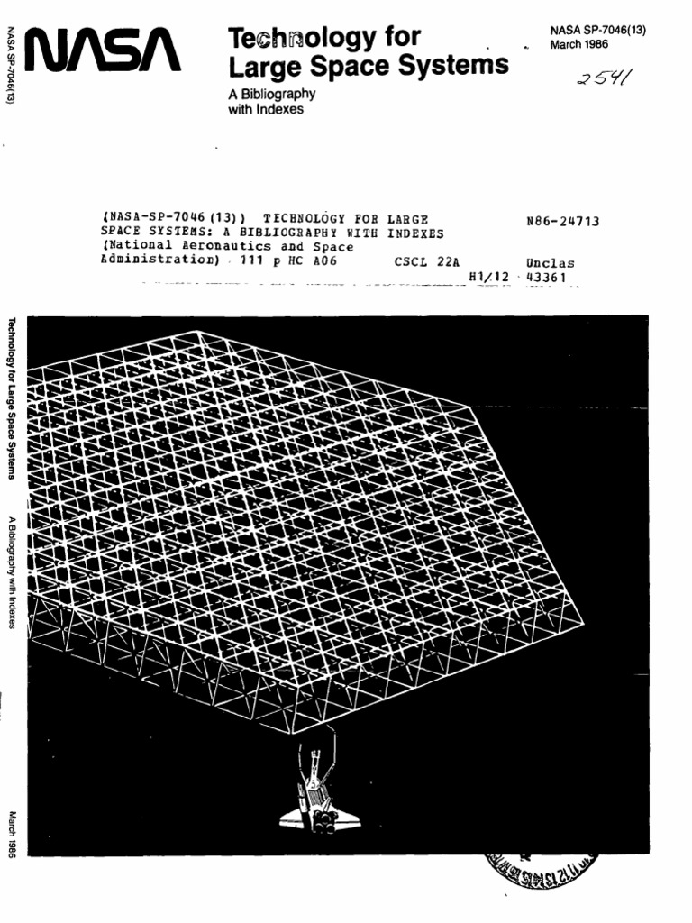 Teehraology For Large Space Systems: Administration) 111 P HC A06 CSCI ...