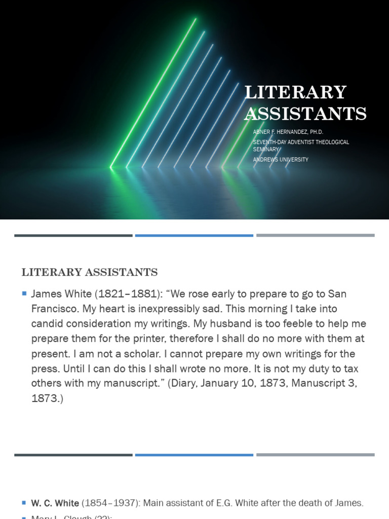 Literary Assistants of E.G. White | PDF