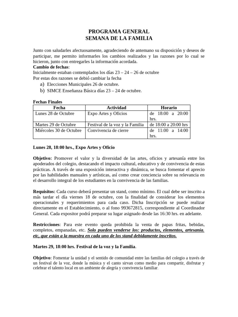 Programa General | PDF | Arte